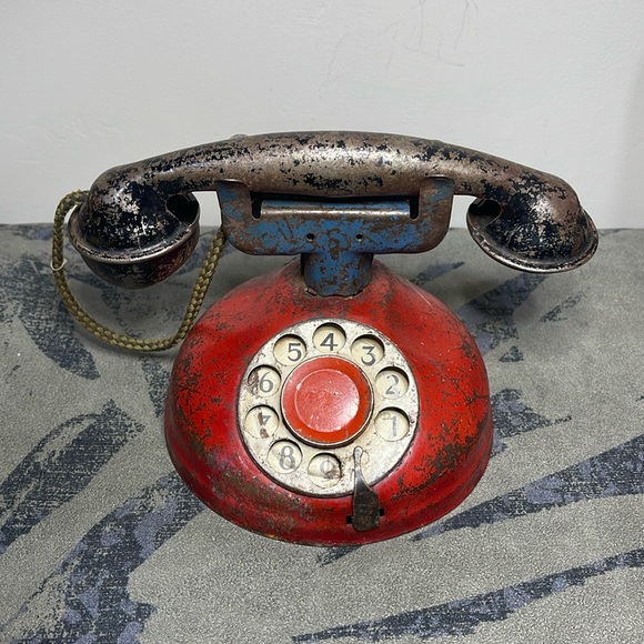 Toys | Vintage Bread Toy Metal Phone With Cord | Poshmark
